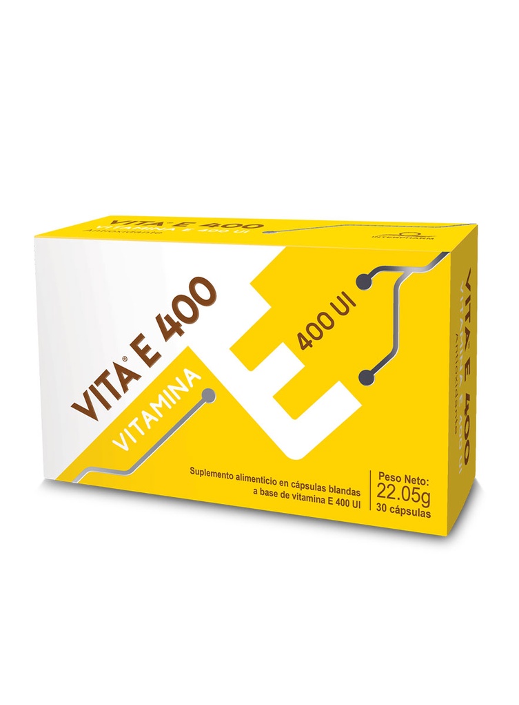 Vita E 400 Ui Caja de 30 Capsulas Blandas | Dermashop